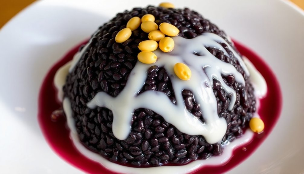 Black Sticky Rice With Coconut Cream - Desserts To Delight